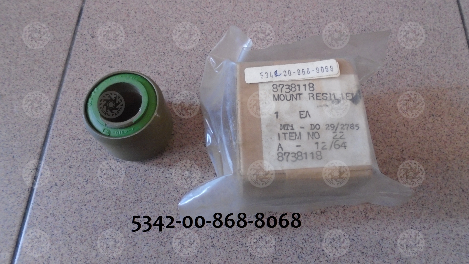 MOUNT,RESILIENT,WEAPON SYSTEM NSN: 5342-00-868-8068 - Kairis military parts