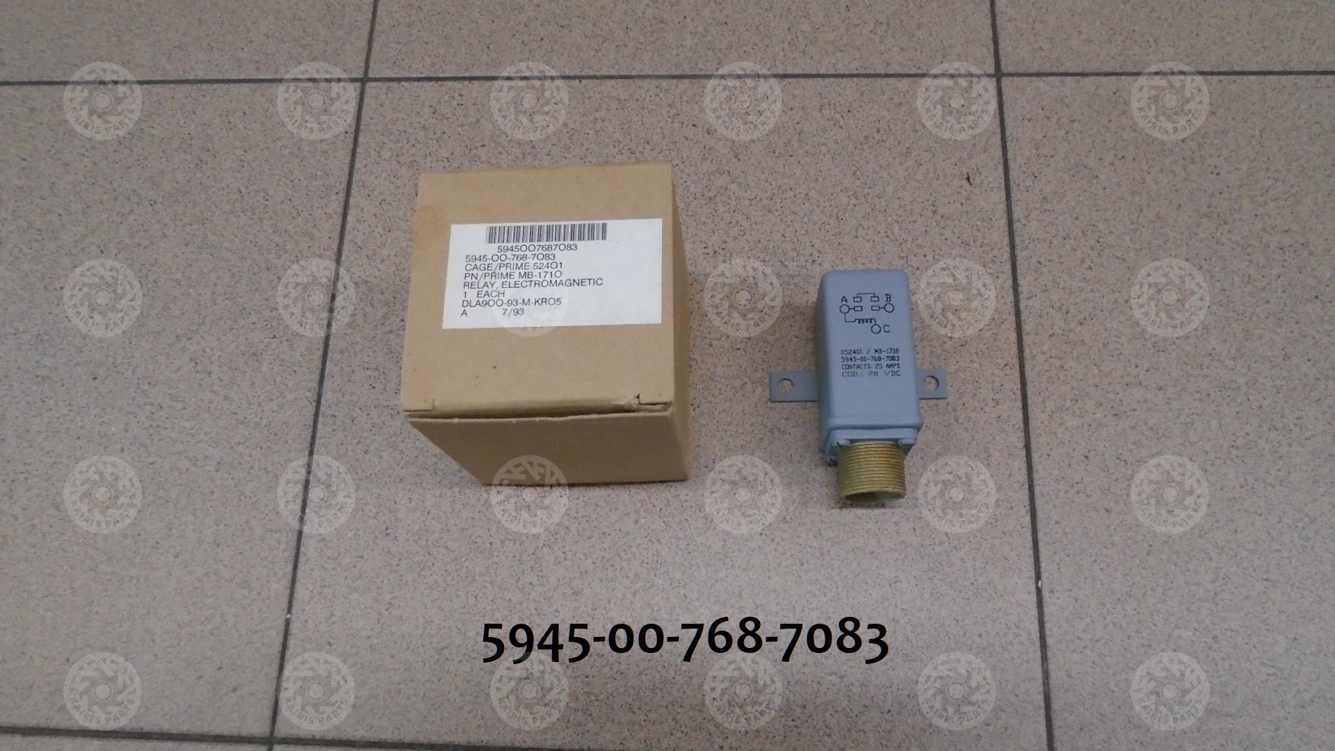 RELAY,ELECTROMAGNETIC NSN: 5945-00-768-7083 - Kairis military parts